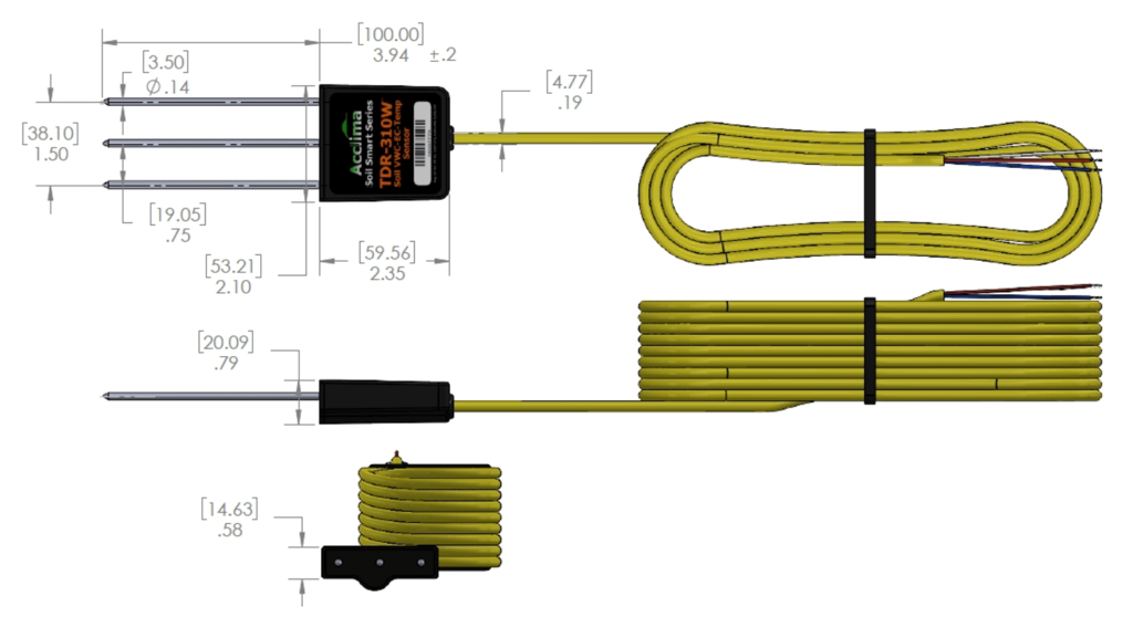 Acclima TDR-310W Soil Moisture Sensor (SDI-12) Data Sheet