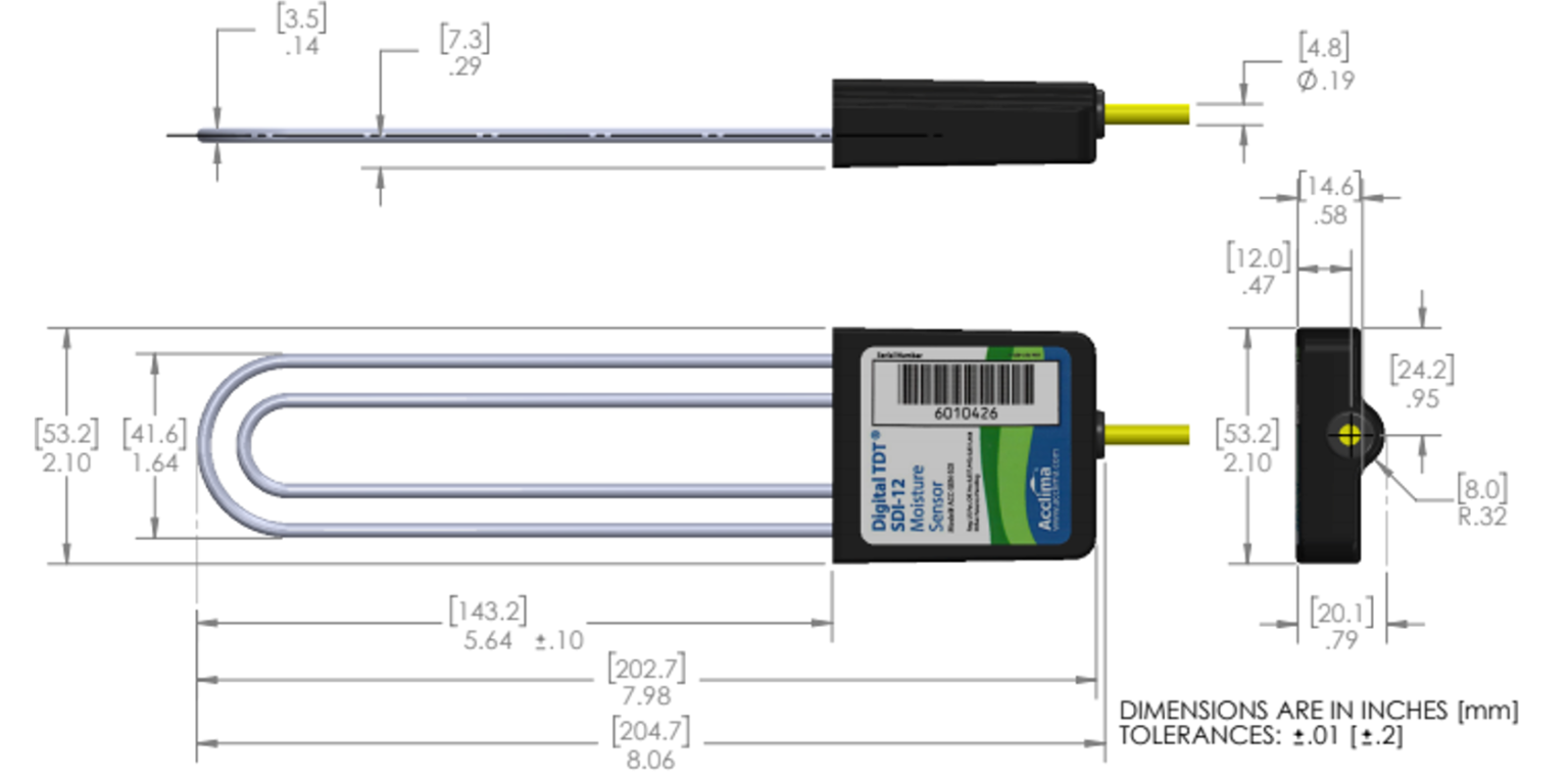 Acclima SDI-TDT Soil Moisture Sensor Data Sheet – Acclima